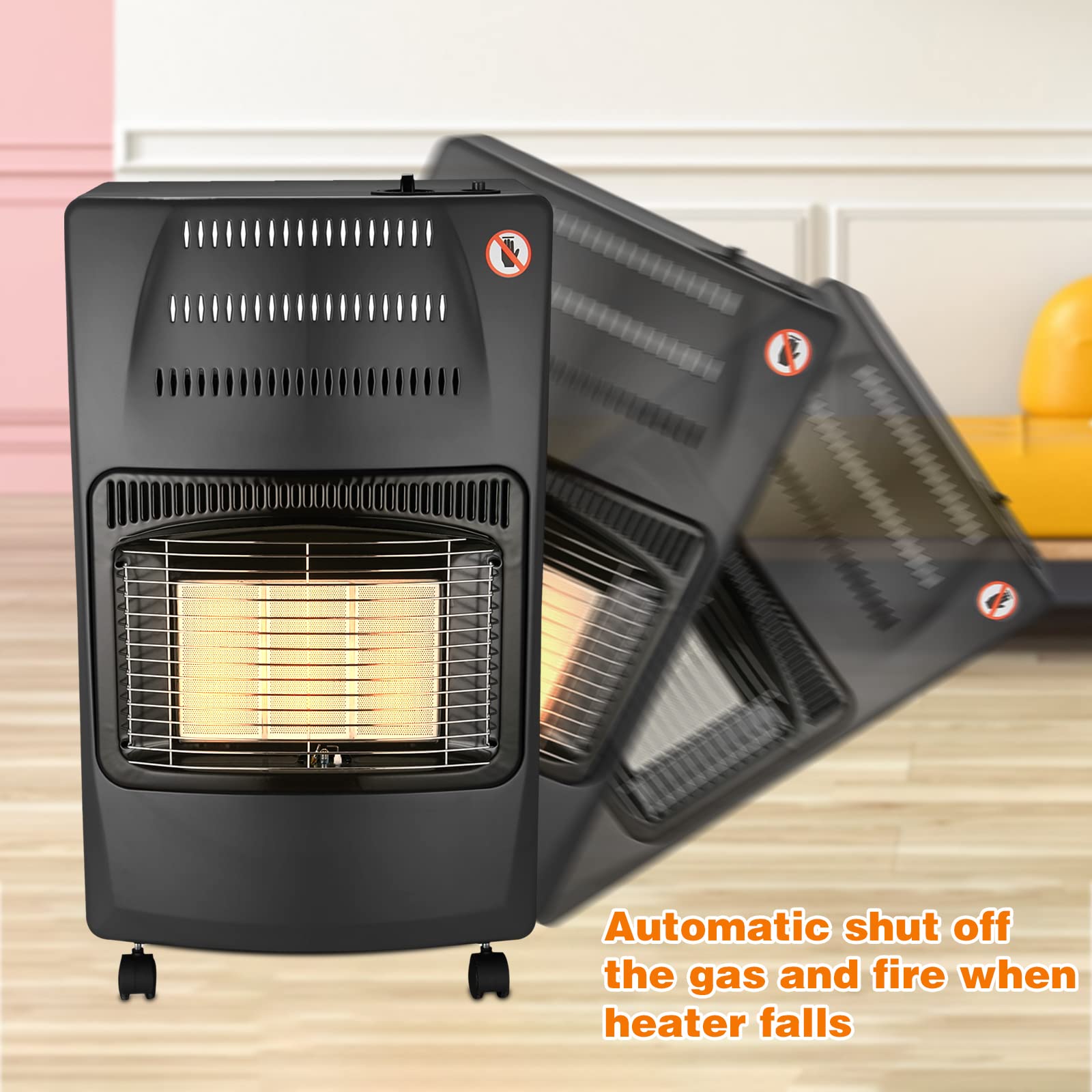 Vivicreate Patio Heater, Gas Heater, Propane Gas Heater, Outdoor Heater, Garage Heater, Work Heater (Black)