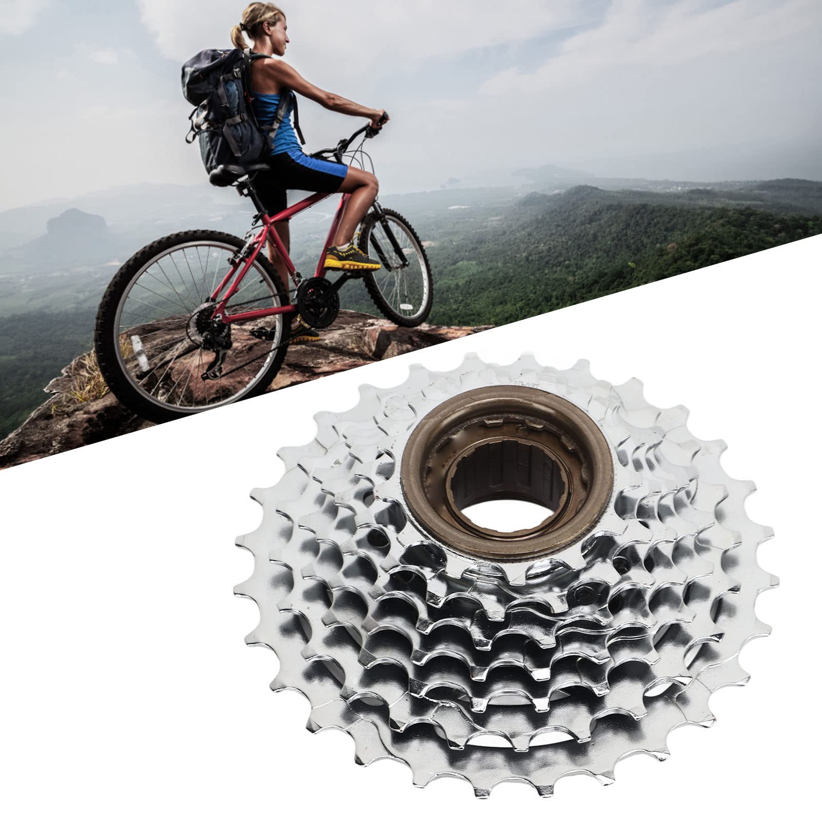 SPYMINNPOO 7 Speed Cassette,13β28T Mountain Bike Rear Hub Freewheel Cassette Sprockets Replacement Parts