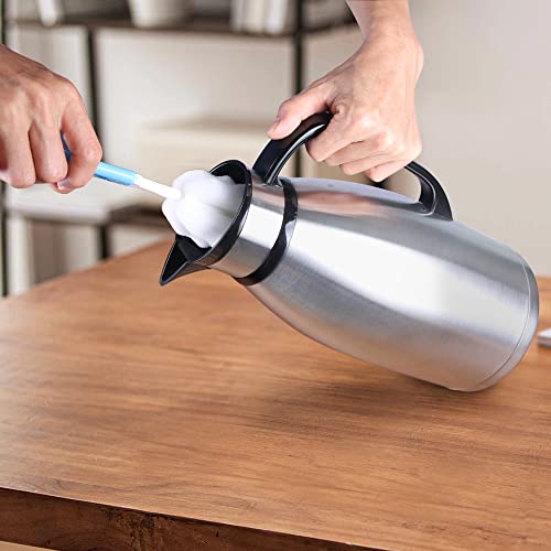 Thermal Coffee Carafe 102OZ, Goteble Double Wall Vacuum Flask, 3L Large Capacity Suitable for Large Family and Small Party Silver
