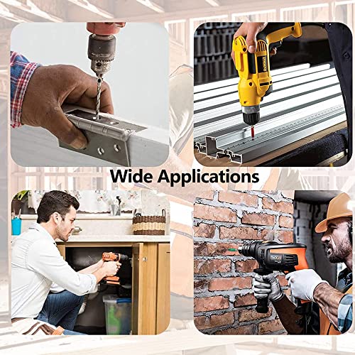 Watris Veiyi Self Centering Hinge Drill, Centering Bits, Hex Shank Center Drill Bit Set, Center Hole Bit, Door Window Cabinet Centering Drill Bits Hinge Opening Tool(5mm&1/4")