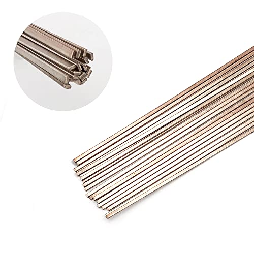 Silver Brazing Rod 15% BCuP-5 20 Flat Bar Welding Silver Nitrate Sticks JAgP-15 Silver Phos Soldering Rods 0.050"x1/8"x14" for Air-conditioners, Refrigerators and Freezers