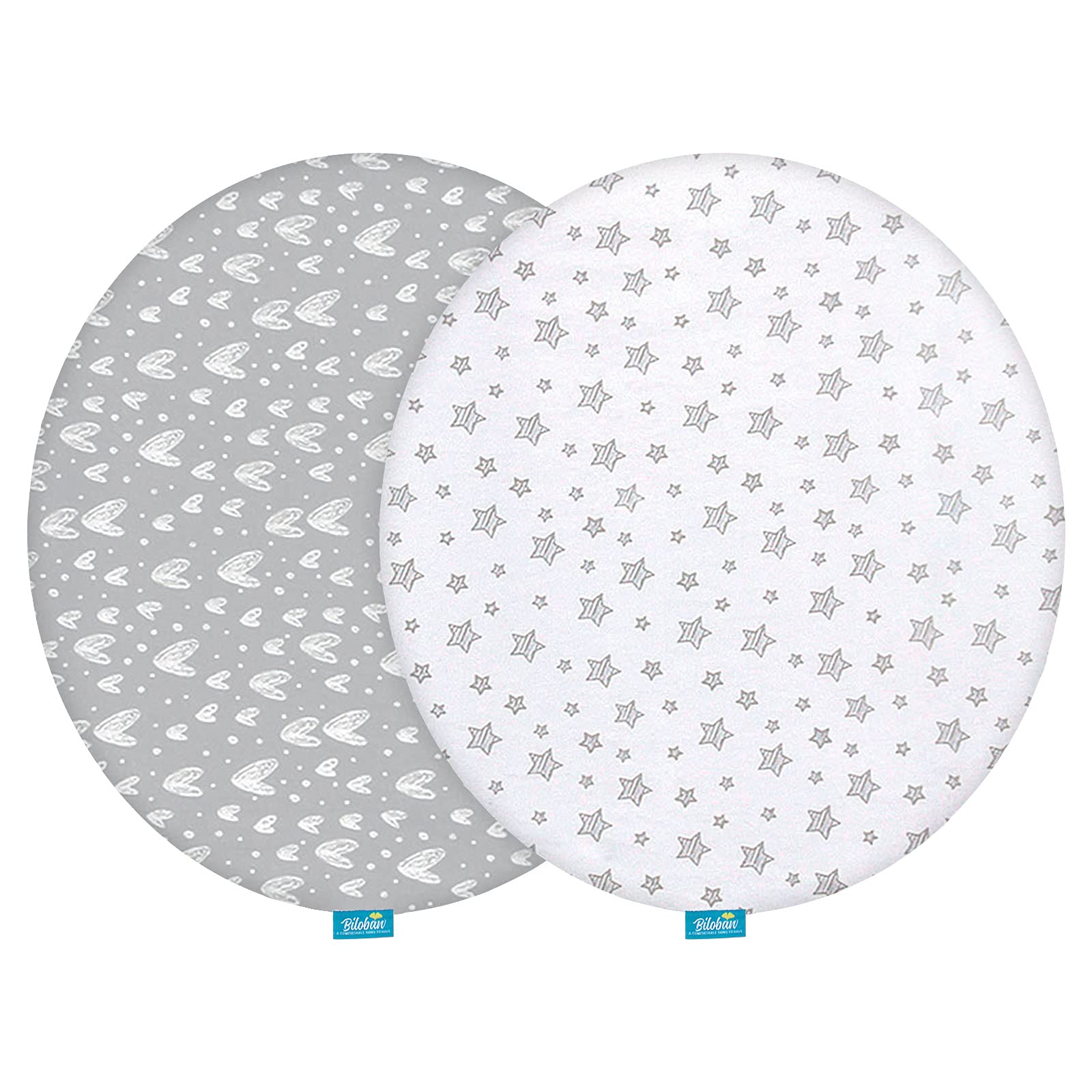 Waterproof Crib Mattress Protector & Bassinet Sheets Compatible with Fisher-Price On-The-Go Baby Dome, 2 Pack, 100% Jersey Knit Cotton