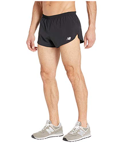 New Balance Men's Accelerate 3 Inch Split Short, Black , Large