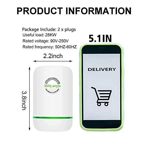 WETEL Power Saver Pro - Electric Energy Saver - Household Voltage Stabilizer Balance Current Source Power Saving Smart US Plug 250V
