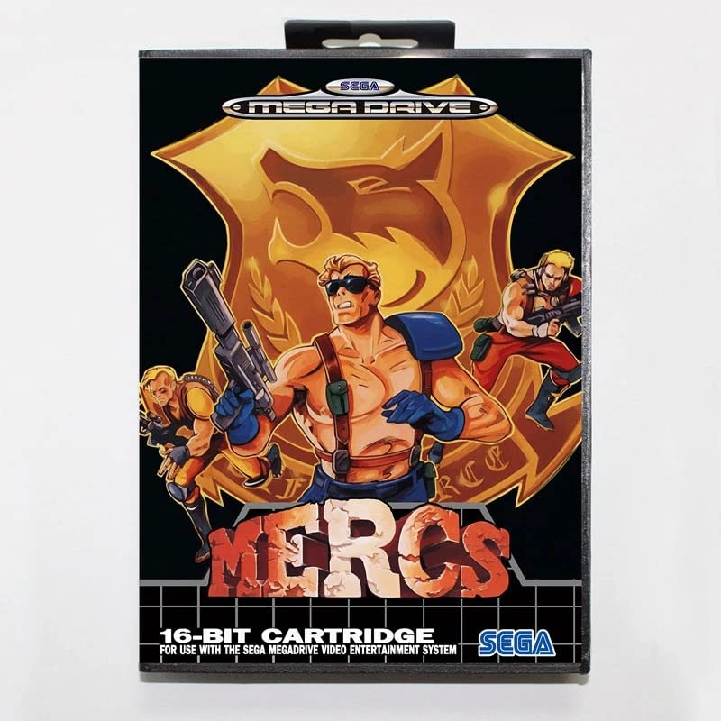 Video Game Mercs 16 Bit MD Game Card For Sega Mega Drive Cover With Retail Box ( US EU SHELL )