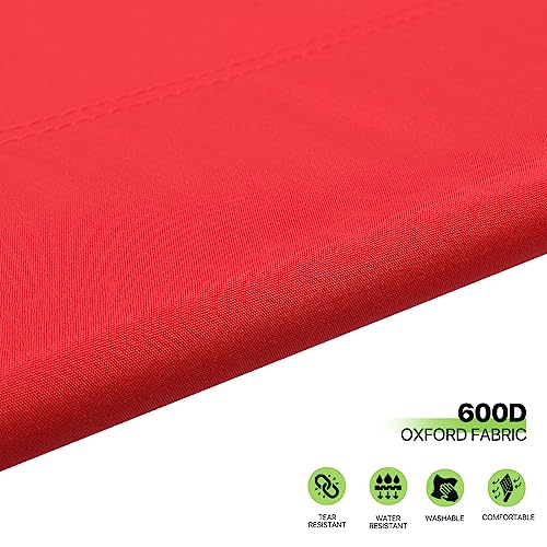 Magshion Portable Military Fold Up Camping Bed Cot with Storage Bag, Red, 37 x 26 x 5 inches (VE-COT-RD-D)