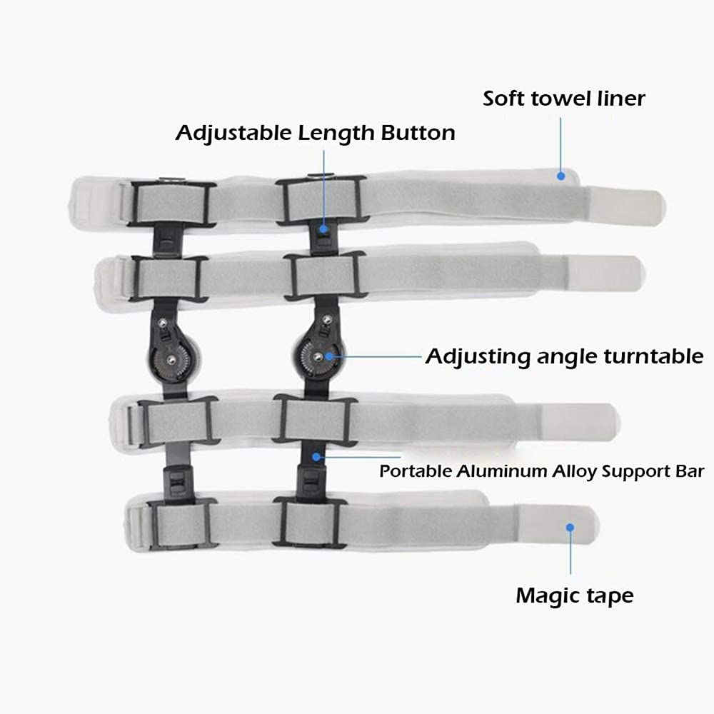 PHASFBJ Knee Joint Fixation Bracket, Adjustable Knee Brace Fracture Rehabilitation Knee Orthosis Support Splint Stabilizer Wrap Sprain Post-Op Meniscus Injury,Ordinary(universal)