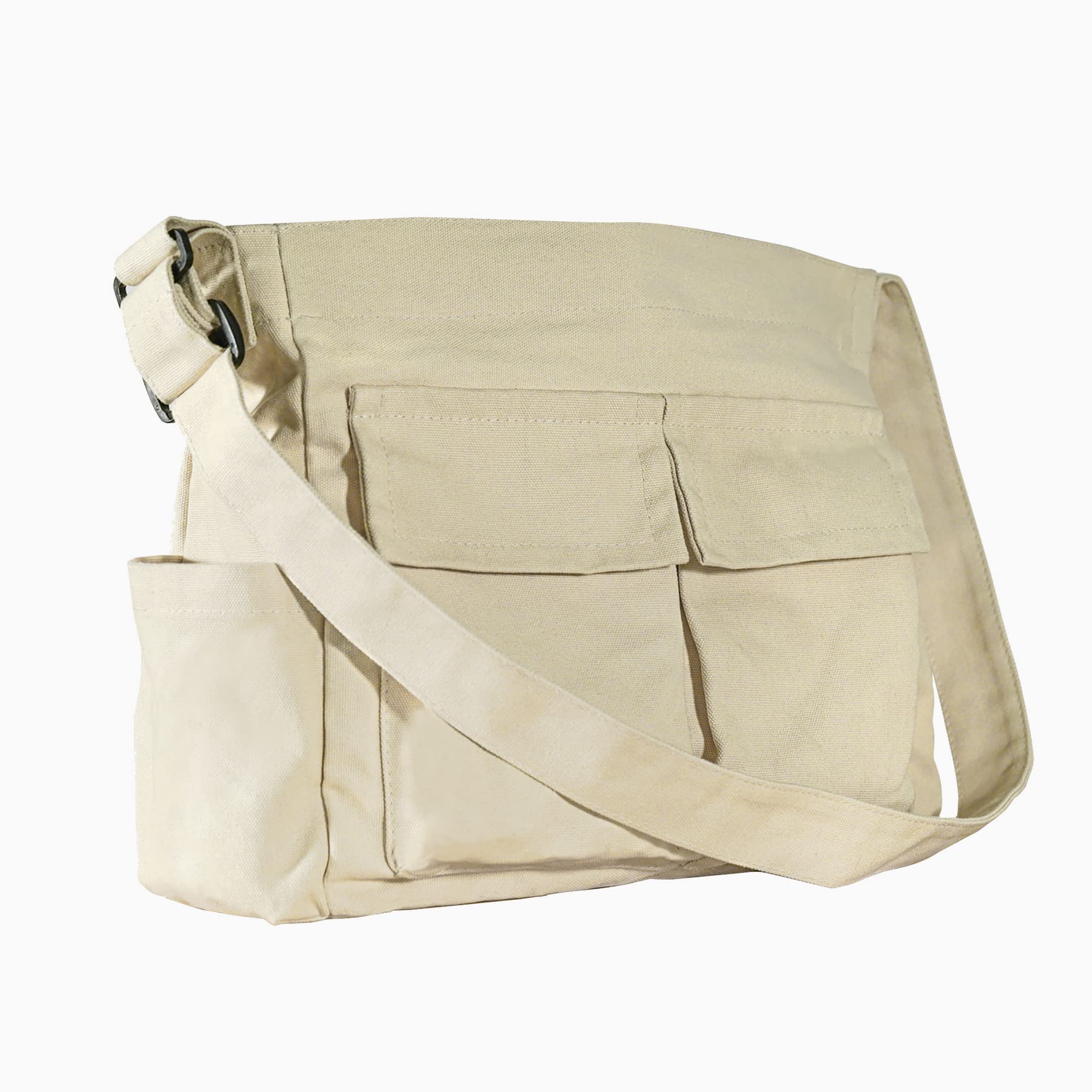 Messenger Bag for Women Men Canvas Crossbody Bag Women's Shoulder Handbags with Multiple Pockets Large Capacity Hobo Bag