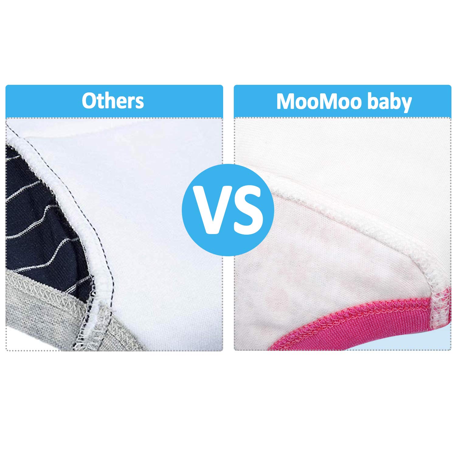 MooMoo Baby Cotton Absorbent Potty Training Pants Toddler Training Underwear for Baby Girl 4T