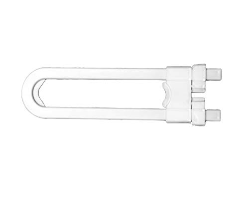 Meskan Cabinet Safety Locks - Multi-Purpose Childproof Latches and Baby Proofing Sliding Locks - U Shape Safety Latch Lock for Knobs, Handles, Doors - 4 Pack, White