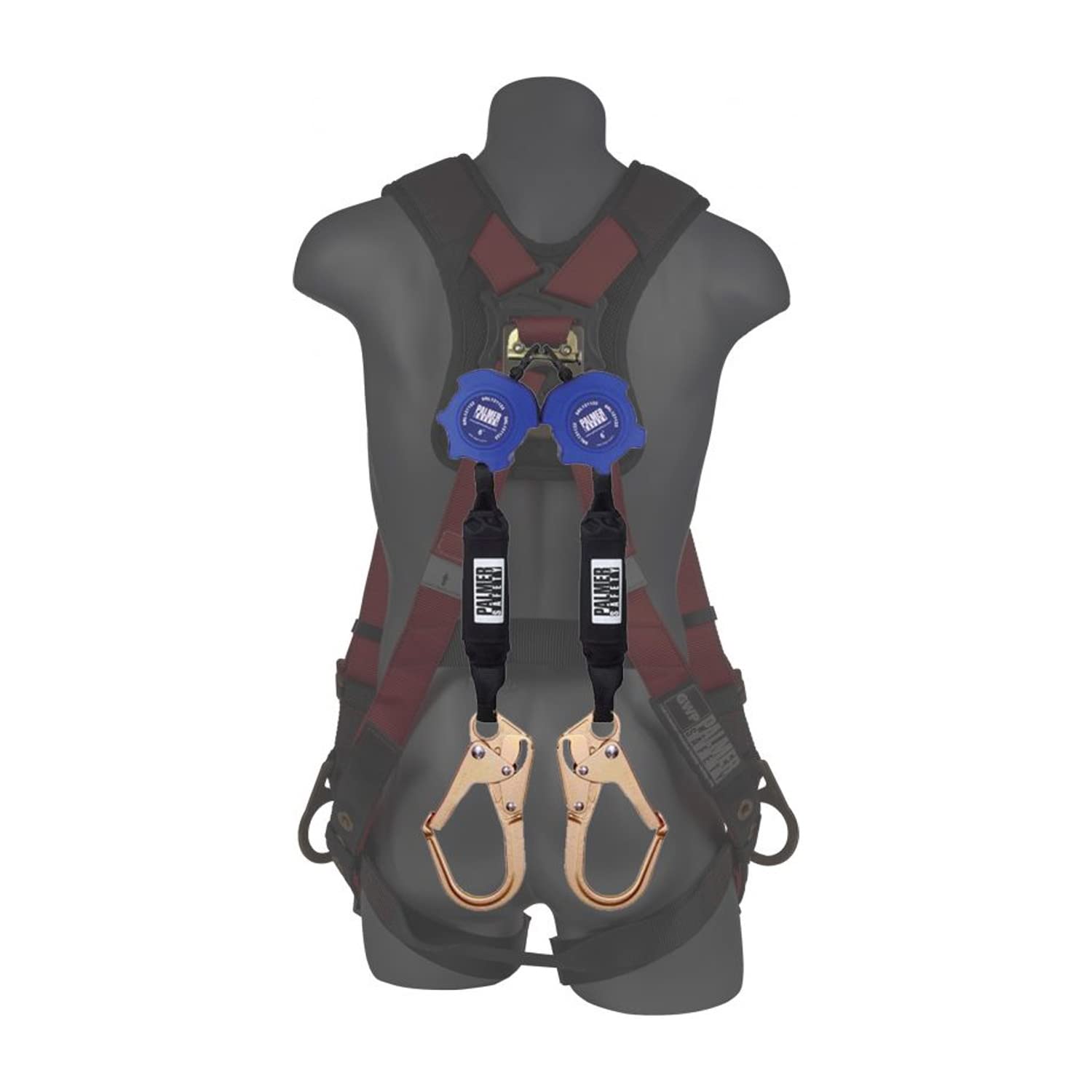 Palmer Safety Fall Protection SRL121122T Twin SRL 6' Lightweight Web with Rebar Hooks