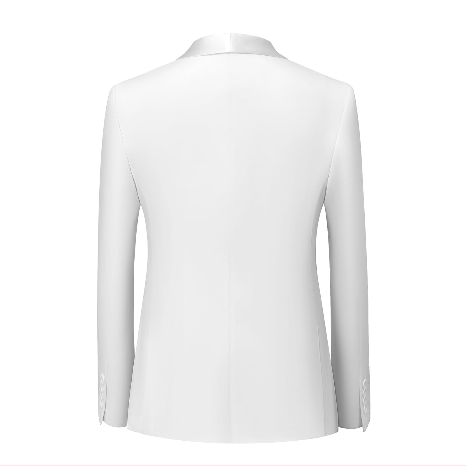 Mgnaie Men White Tuxedo Suit Set 3 Pieces Solid Premium Shawl Lapel Tux Jacket Vest Trousers Dinner Wedding 2024