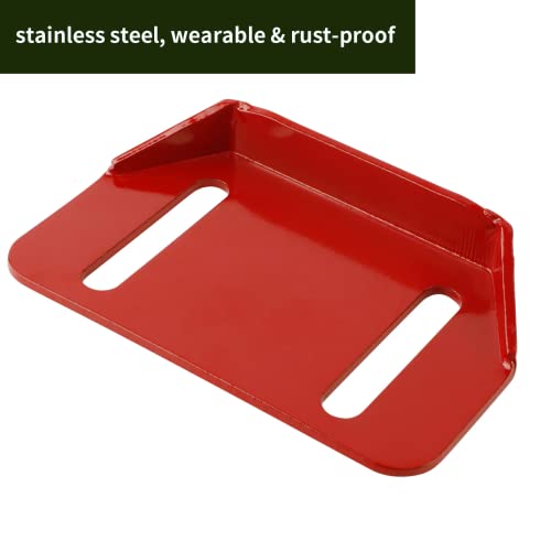SIMPERAC 784-5580 Skid Shoes for MTD 784-5580-0637 Slide Plates Fits for Cub Cadet Craftsman Snow Blower with Mounting Hardware (2 Red Packs)