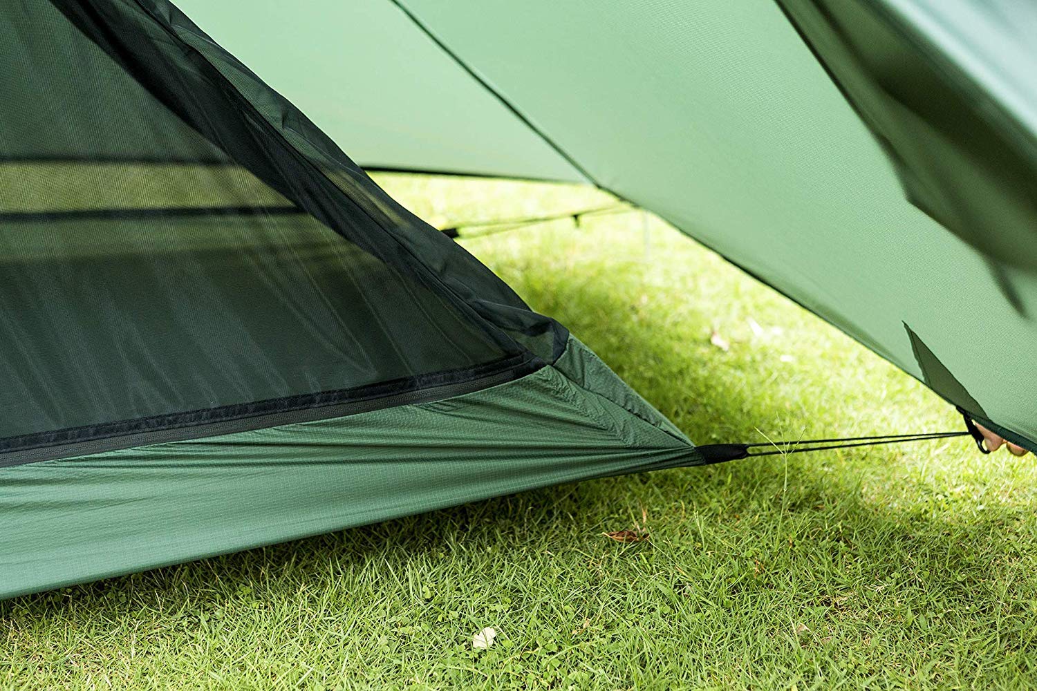 OneTigris Iron Wall Stove Tent, Lightweight Teepee Tent with Removable Inner Mesh, 20D SIL-Nylon 1-3 Persons for Backpacking Hiking Fishing Canoeing Travel Winter Camping