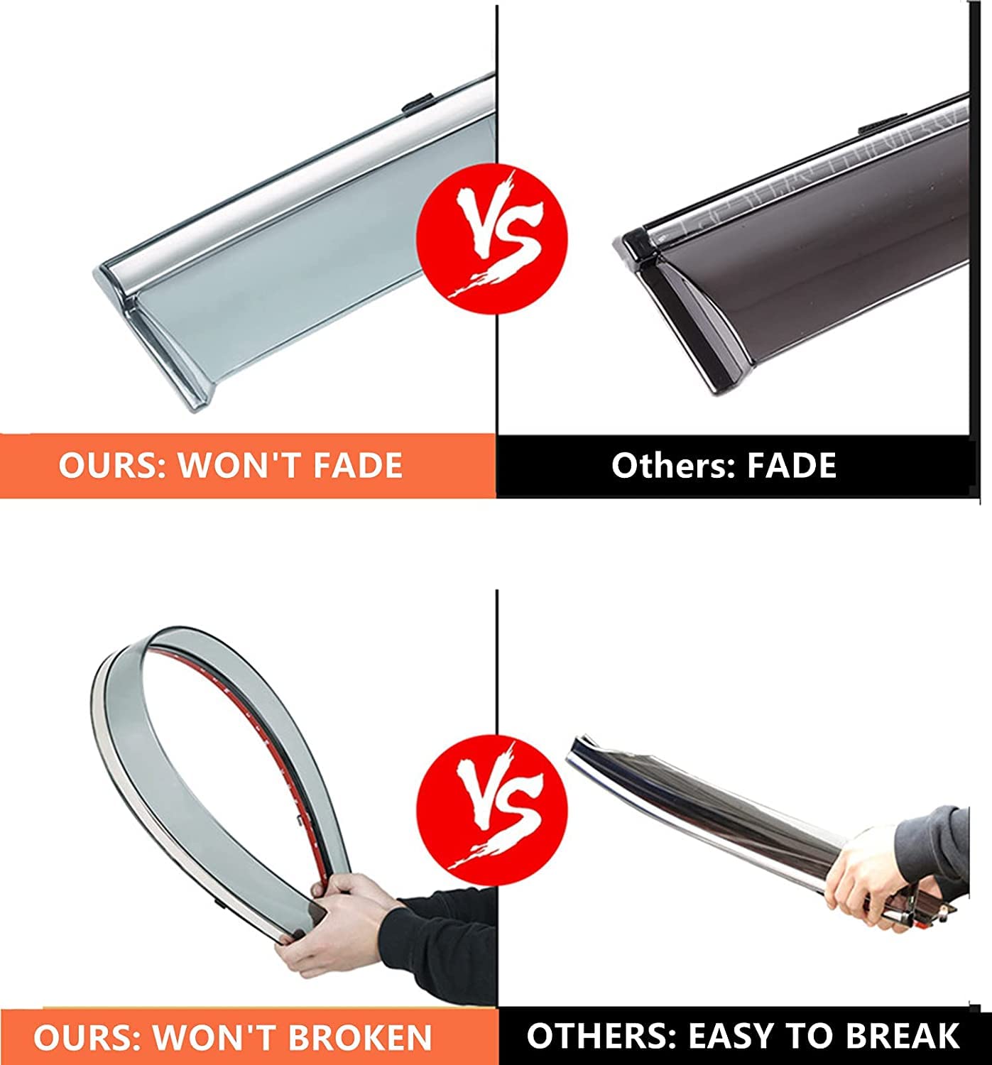 QSRUN Window Vent Visor Deflectors Rain Guards Compatible with Ford Explorer/Platinum 2020 2021 2022 XLT,Limited,Timberline,ST,King Ranch,Platinum