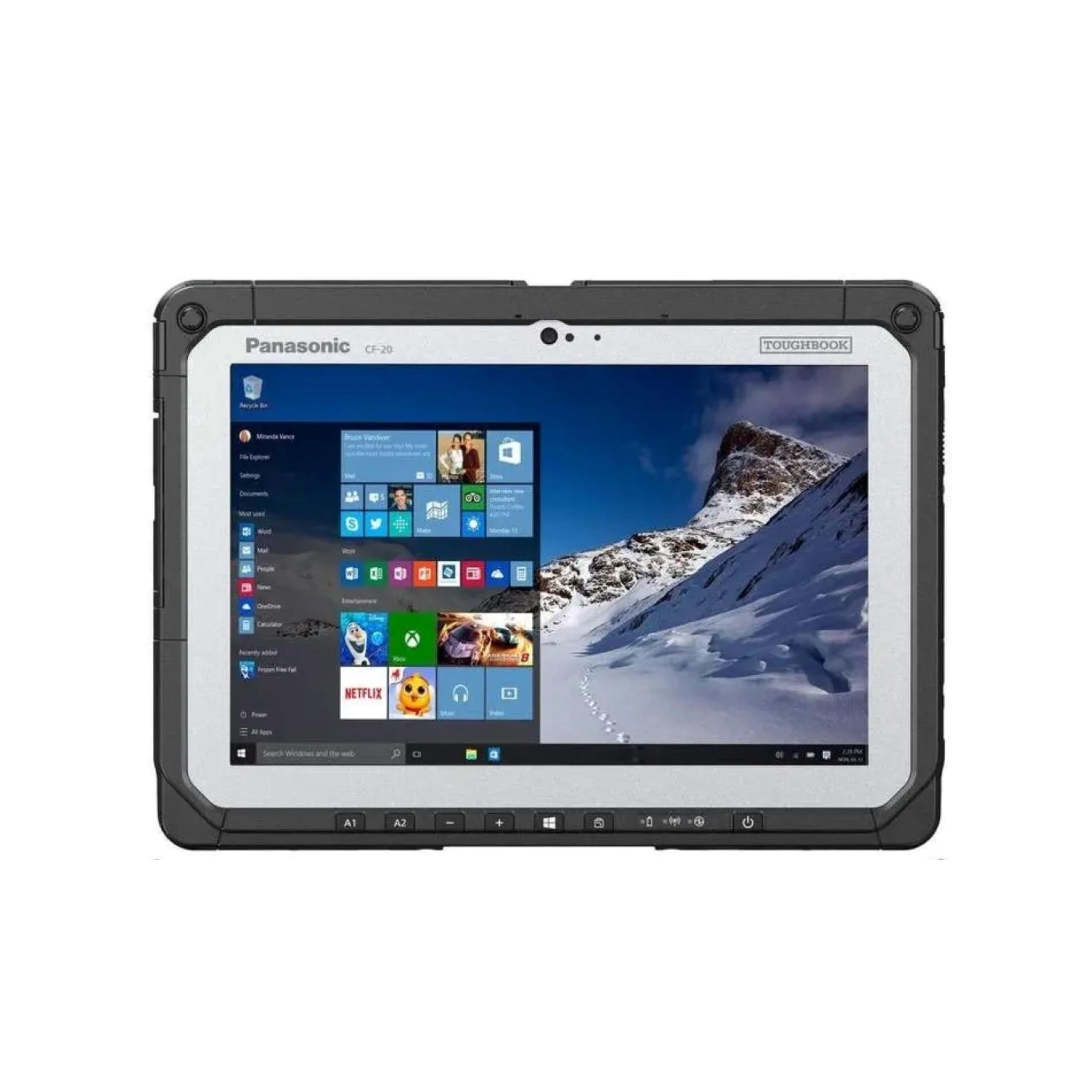 Panasonic Toughbook CF-20, Intel m5-6Y57 1.10GHz, 10.1 Multi Touch, 8GB, 256GB SSD, WiFi, Bluetooth, Webcam, Rear Cam, Windows 10 Pro (Tablet) (Renewed)