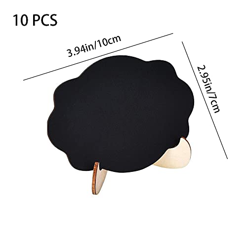 QYNuLi 10 Pcs Mini Chalkboard Signs Small Blackboards with Stand DIY Message Tabletop Boards for School Party Table Numbers Food Signs