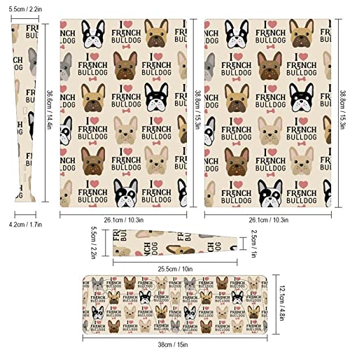 Vintage French Bulldog Full Protective Skin Cover Design Wrap Decal Sticker Compatible with PS5 Digital Edition Console and Controller