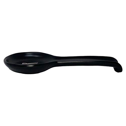 Rae Dunn"Stir" Spoon Rest - In BLACK Artisan Collection By Magenta - The Perfect Addition To Your Kitchen! Beautiful Black Color with Large Contrasting LL Font Lettering Spelling The Word"STIR"