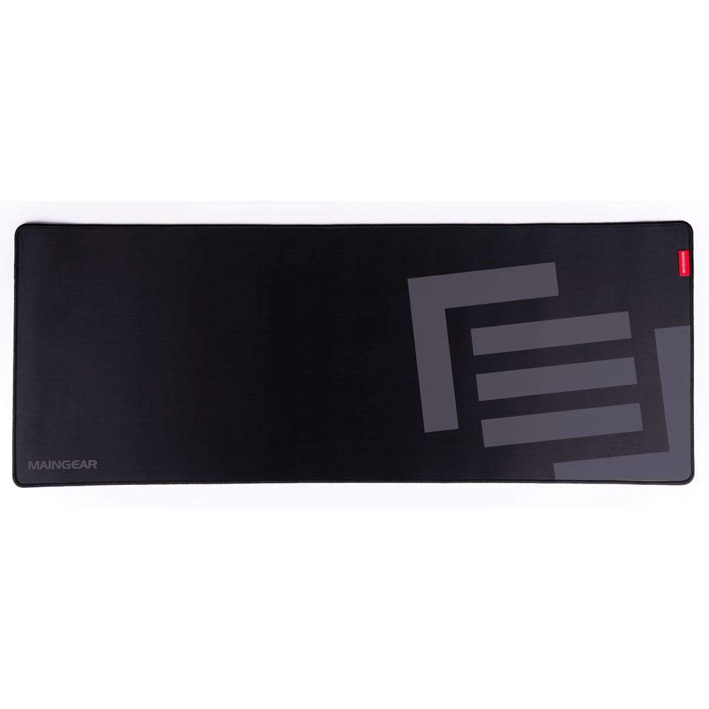 MAINGEAR Assist XL Gaming Mouse Pad, Water-Resistant Cloth Computer Keyboard Mouse Mat Extended Desk Pad for Games Office Esports, 35.43 x 13.78 x 0.12 Inch, Stealth (Black + Grey)