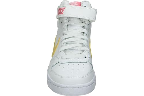 Nike Court Borough Mid 2 (GS) Unisex Adult, 6 US, Summit White/Topaz Gold, 4 Big Kid