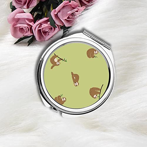 Original Made by Metal Make-up Mirror Print with Goose Dog Raccoon