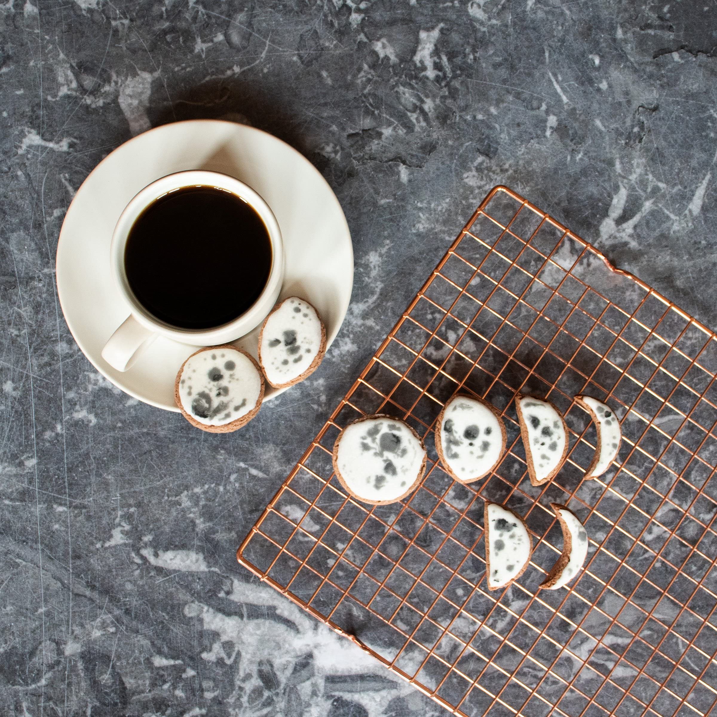 Set of 4 Moon Cycle cookie cutters (Designs: Crescent Moon, Quarter Moon, Gibbous Moon, & Full Moon), 4 pieces - Bakerlogy