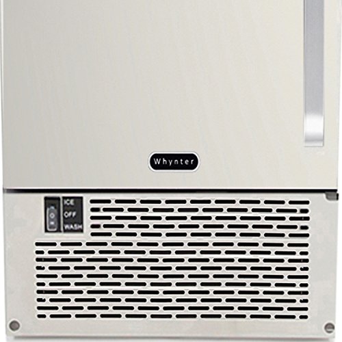 Whynter UIM-502SS Built-in/Freestanding Maker-50lb Capacity Clear Cube Ice Makers, One Size, Stainless Steel/Black