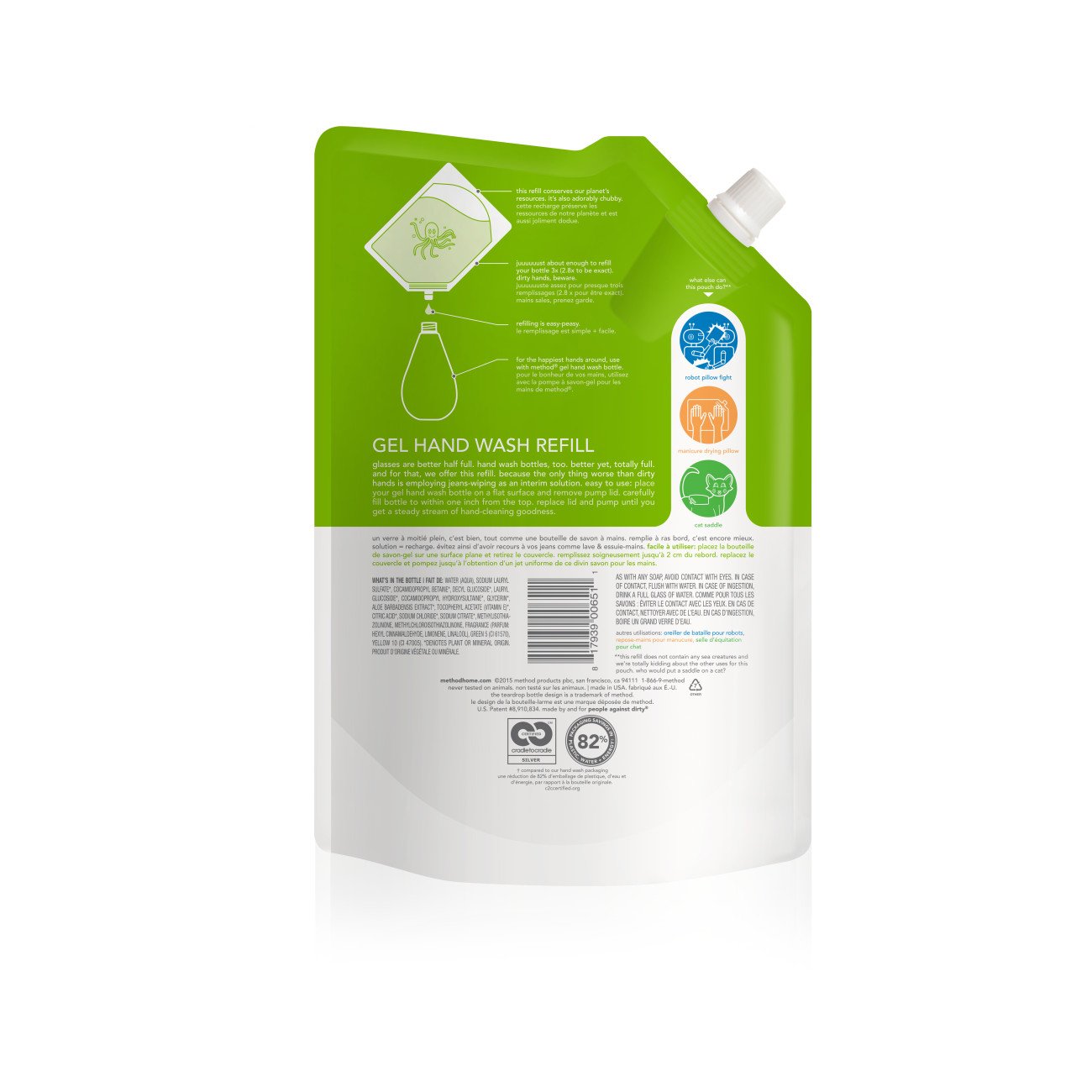 Method Gel Hand Soap, Green Tea + Aloe, 34 oz, 1 pack, Packaging May Vary