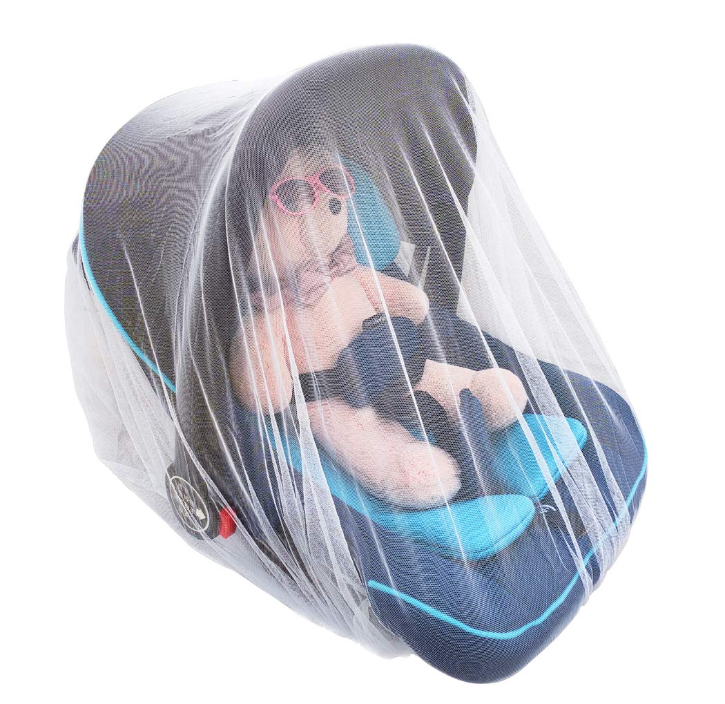 Mosquito Net for Stroller - Stroller Mosquito Net - Netting for Stroller Cover - Bug Net for Stroller Bouncers for Infant Carrier Car Seat Cradle &Mini Crib -Large, Elastic & Breathable