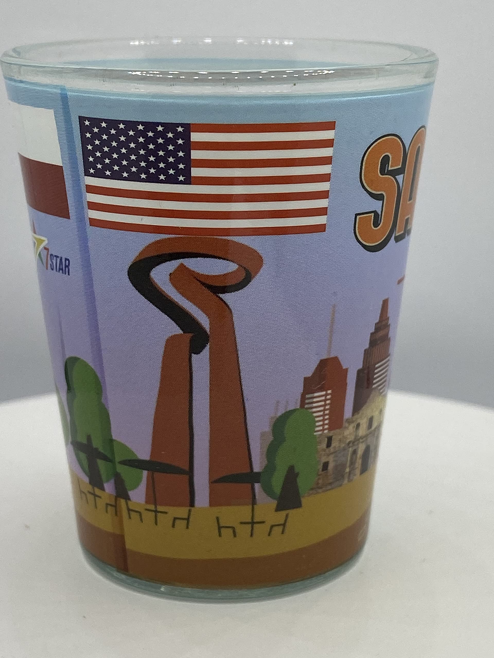 SAN ANTONIO Texas SHOT GLASS 2 OZ.