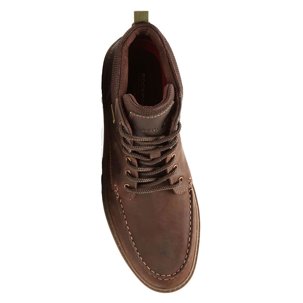 Rockport Men's Weather Ready Moc Toe Boot Hiking, Java Leather/Suede, 10