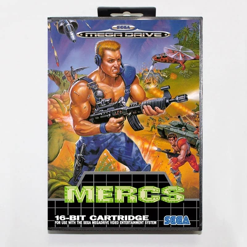 Video Game Mercs 16 Bit MD Game Card For Sega Mega Drive Cover With Retail Box (JAP SHELL )