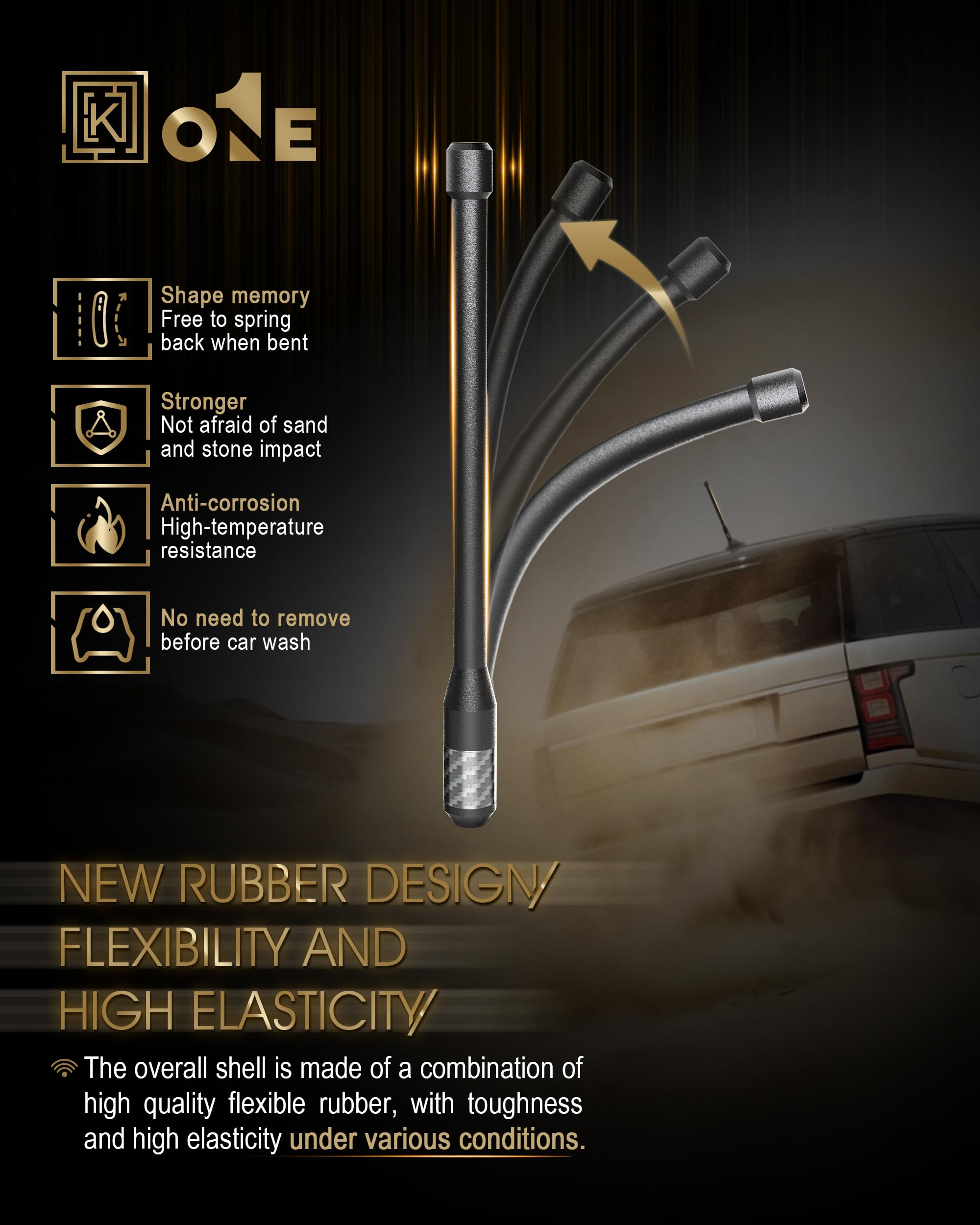 πππ KEYO1E Carbon Fiber Antenna Compatible with Select Model CCL17-09-AN19-BBB-PS | 7.9 Inches Superior Flexible Rubber | Designed for Optimized FM/AM Signal