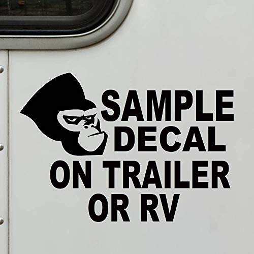 WHOA REARING HORSE TRAILER - PICK COLOR - Back Door Caution Sign Vinyl Decal Sticker A