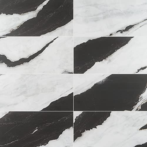 Saroshi Panda White 11.81 in. x 23.62 in. Matte Porcelain Floor and Wall Tile (15.5 Sq. Ft. / Case)