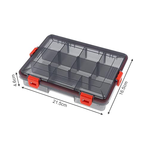 Waterproof Seal 21.5cm x 16.5cm x 4.6cm Activity 11 Compartments Fishing Tackle Box for Fishing Hook Swivel Lures Accessories