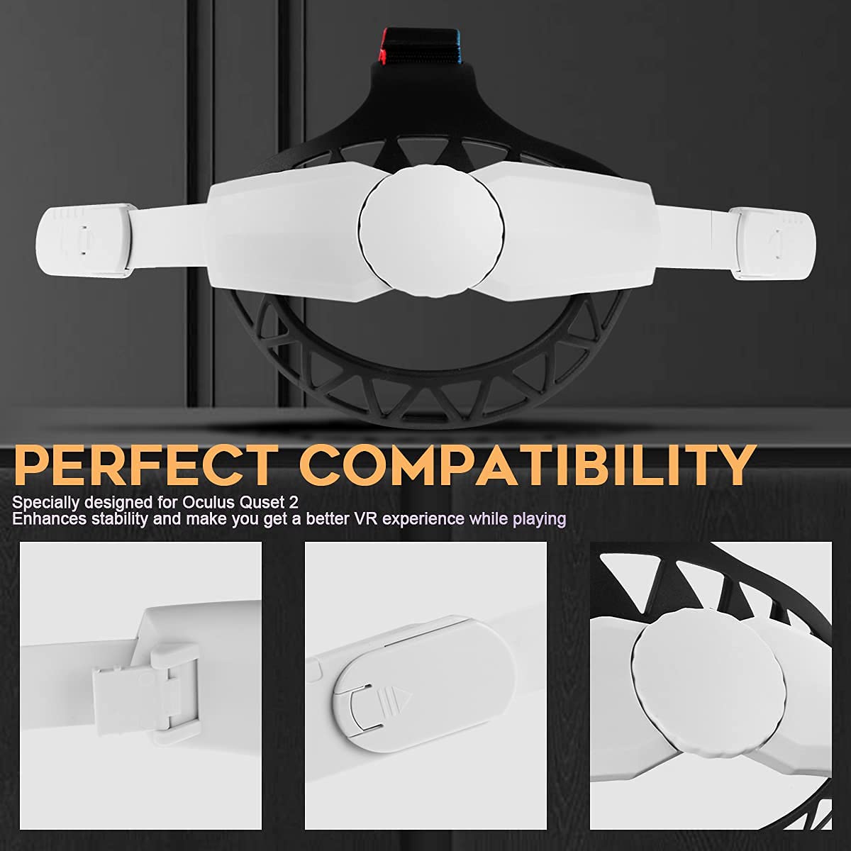 Orzero Active Optical Fiber Cable and Soft Head Strap Compatible for Oculus Quest 2,USB 3.2 Gen 2 10Gbps Virtual Reality Headset Cable - PC VR