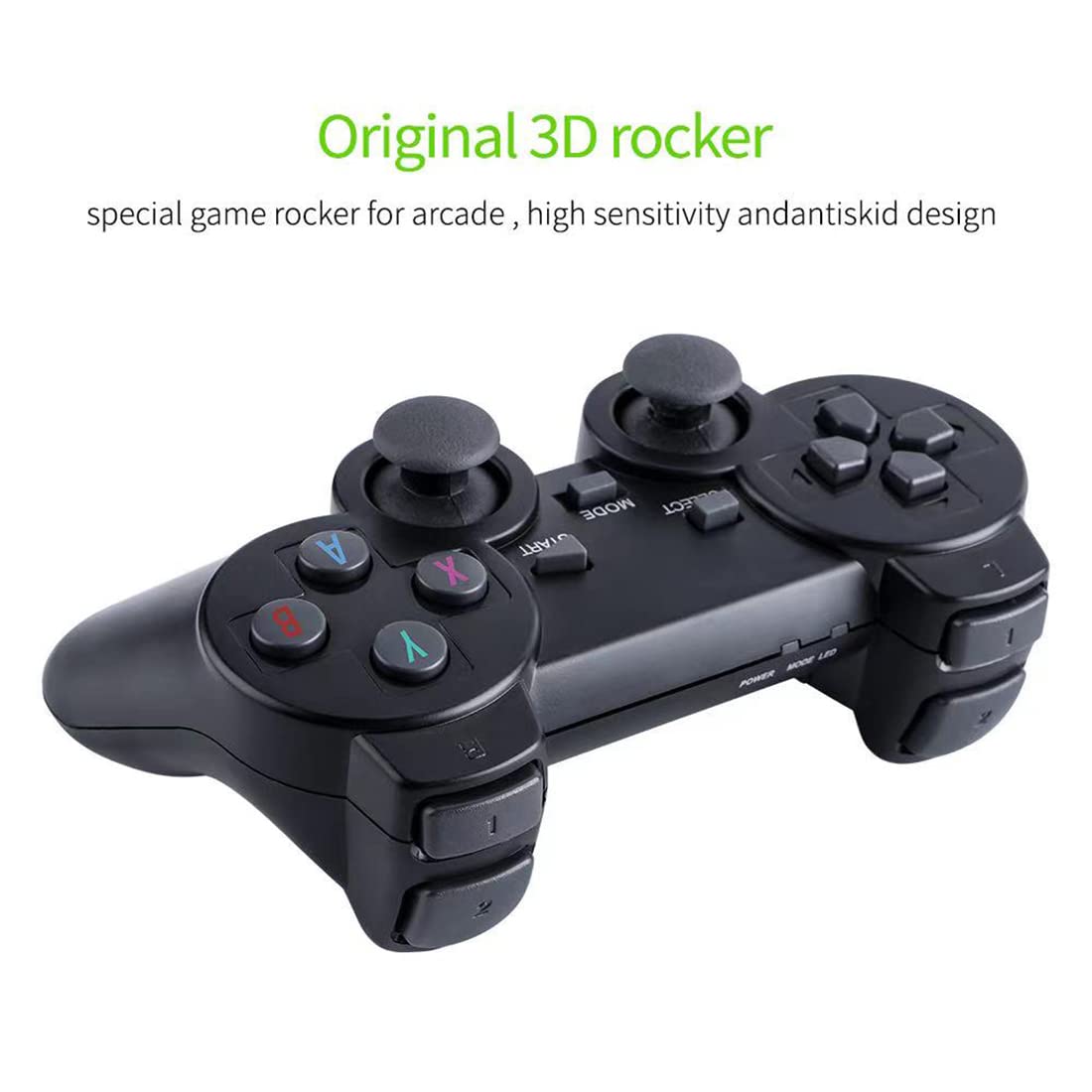 VIVEE Wireless Retro Game Console, 2.4G Wireless Controllers Plug & Play Video Game Stick Built-in 10000+ Games, 64G Mini Arcade Two-Person Game Console for TV, Gifts for Children/Adults