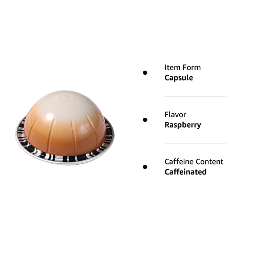 Nespresso VertuoLine Bianco Leggero Coffee, Plus 1 Piece Of DARK CHOCOLATE RASPBERRY SQUARES, For Your First Cup Of Coffee