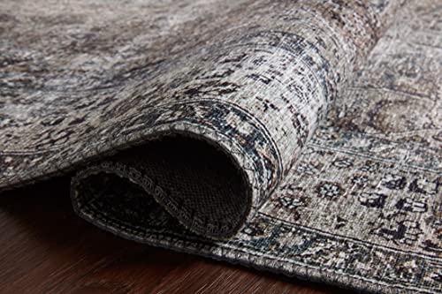 Loloi LAYLA Collection, LAY-06, Taupe/Stone, 9'-0" x 12'-0", 13" Thick, Area Rug, Soft, Durable, Vintage Inspired, Distressed, Low Pile, Non-Shedding, Easy Clean, Printed, Living Room Rug