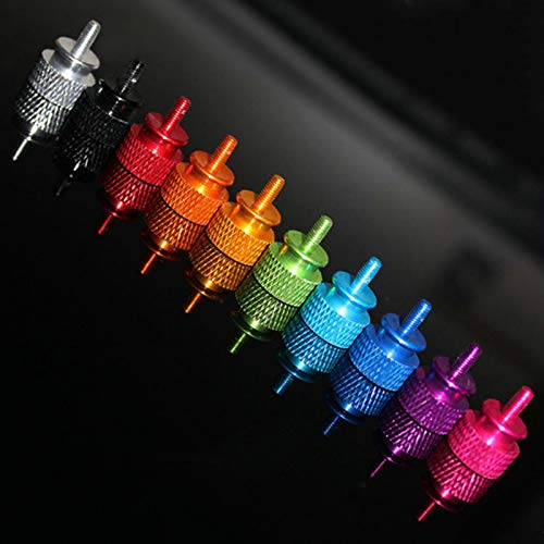 VizGiz 10 Pack Computer Screws Aluminum Alloy M3.5 Colorful 6#-32 * 6 Thumbscrews Hand Finger Thumb Screw for Computer Cover Case DIY PCI Panel Power Slots Hard Drive Chassis