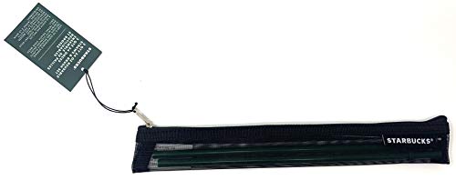 Starbucks Venti (24 fl oz) Cold Cup Two Reusable Straws and Brush Set with Mesh Bag