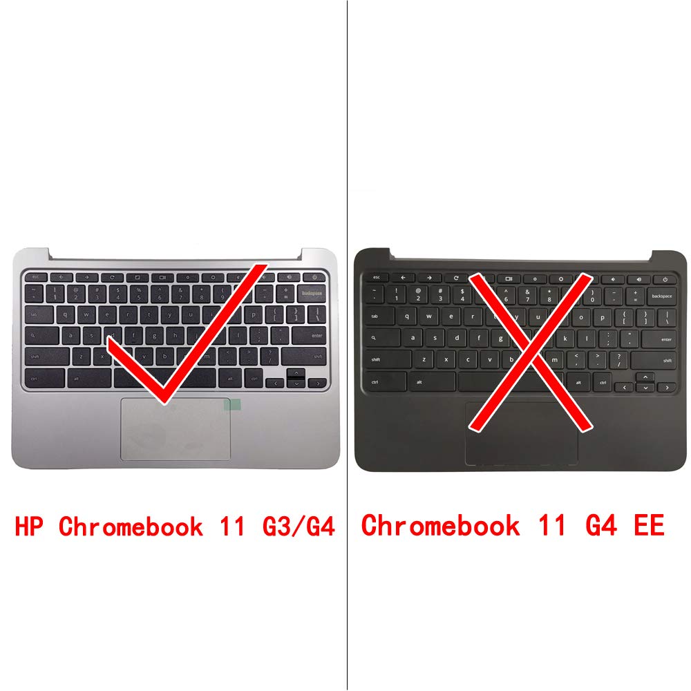 New Replacement Laptop Keyboard Compatible with HP Chromebook 11 G4 11 G3 Series Palmrest Keyboard & Touchpad Assembly 788639-001 (NOT for HP 11 G4 EE)