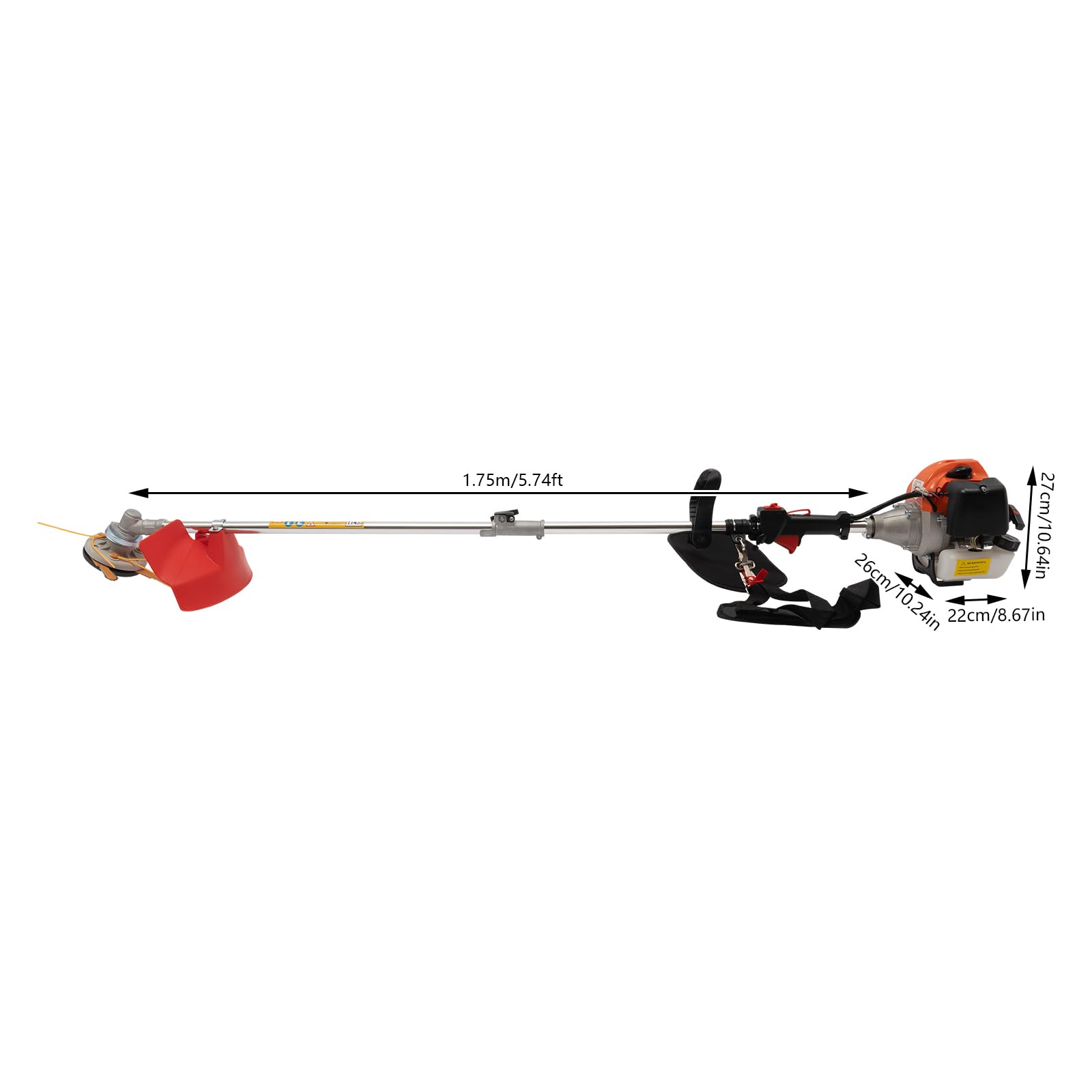 MANULOOT 2 Stroke 33CC Weed Wacker, Gasoline Engine Weed Eater, Weed Wacker Gas Powered, Single-Cylinder Air-Cooled Weed Trimmer for Lawn Garden, Weed Eater Cordless, Grass Trimmer Tools for Yard
