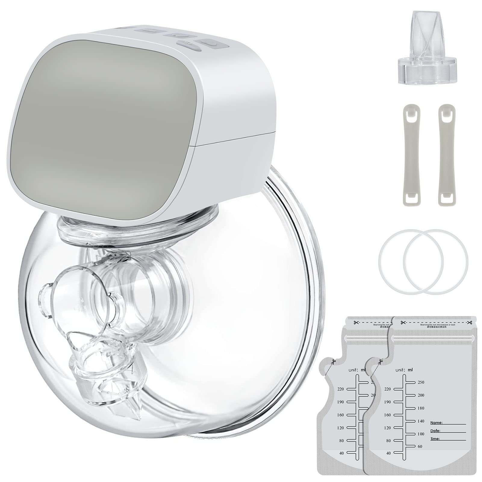 Wearable Electric Breast Pump with Memory Function and Low Noise – Dual Modes and 5 Levels – Easy Hands-Free Breastfeeding – Portable Breast Pump for Moms
