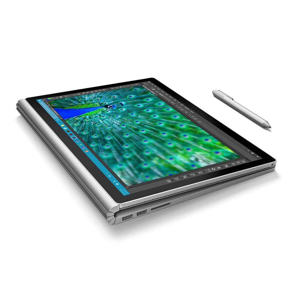 Microsoft Surface Book Silver - 512GB, 13.5, Windows 10 Pro, Intel Core i7, 16GB RAM - Renewed