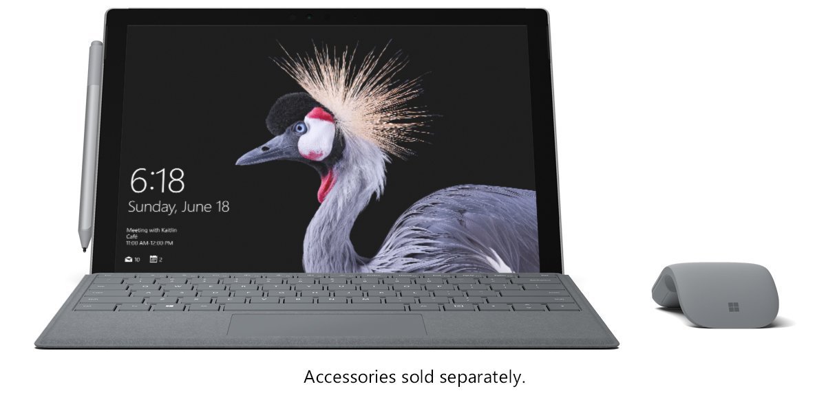 Microsoft Surface 4 Pro Laptop, Intel Core i7-6650U, 16GB RAM, 256GB SSD, Windows 10 Pro - KGP-00001 - Pen Not Included (Renewed)