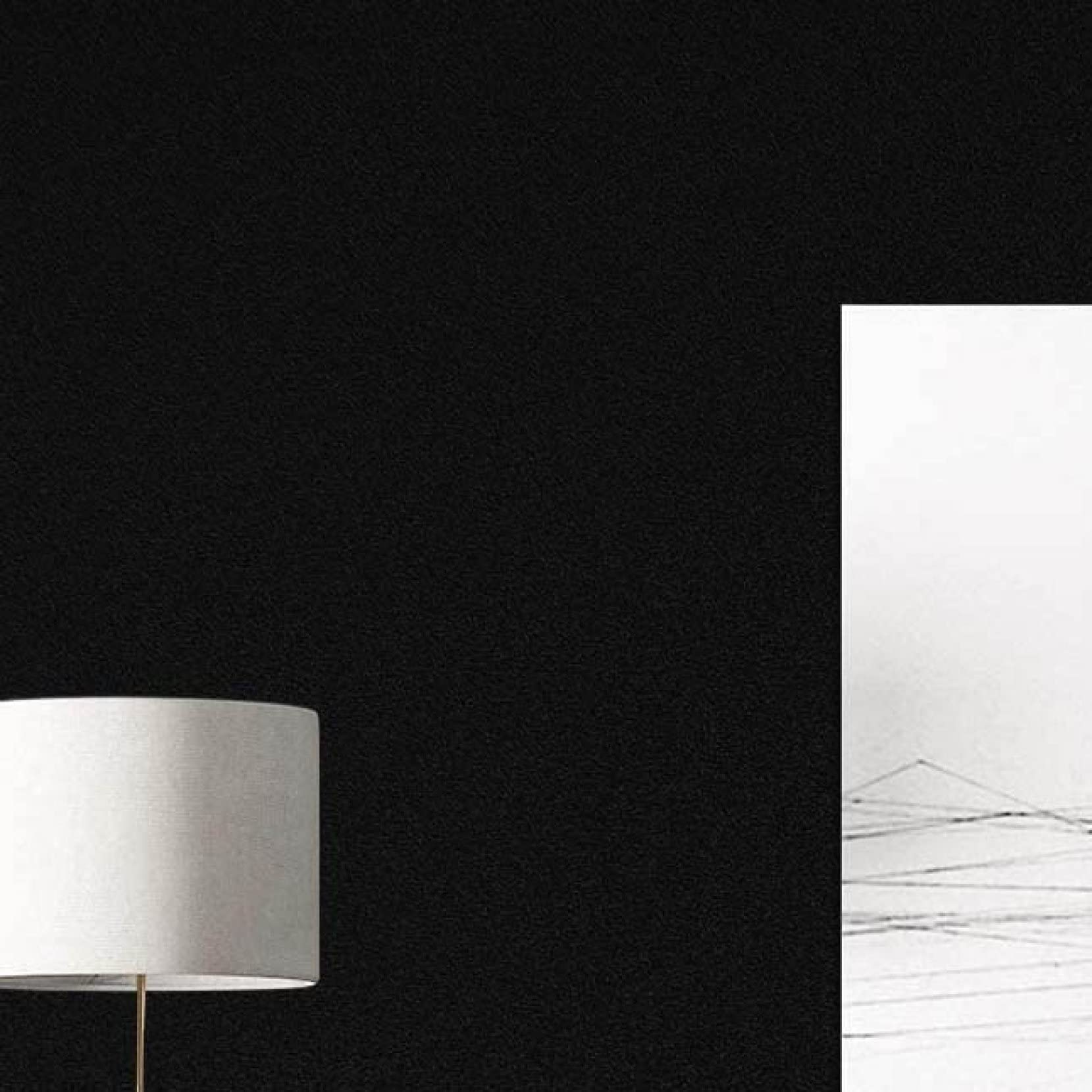 Shelf Liner Drawer Matte Black Wallpaper Vinyl Self-Adhesive Countertop Removable Contact Paper Wall Decoration