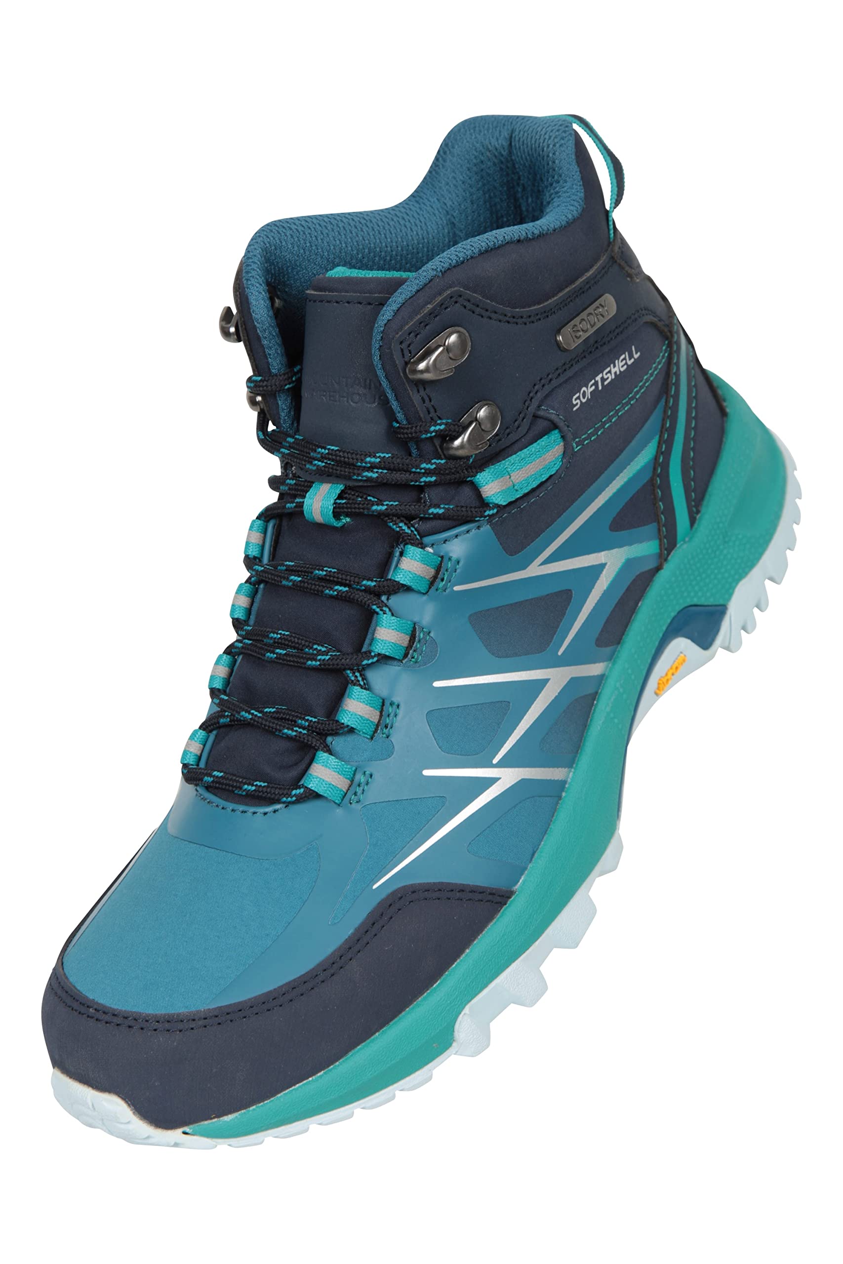 Mountain Warehouse Rockies Extreme Womens Waterproof Vibram Walking Boots Blue Womens Shoe Size 7 US